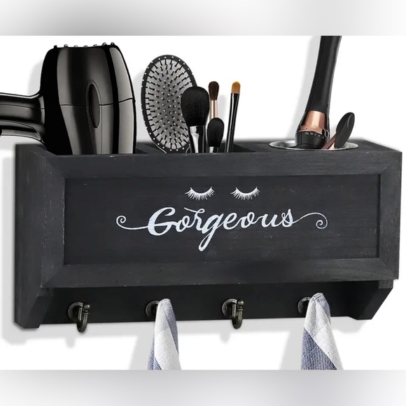 Storage & Organization | Gorgeous Black Wood Rustic Wall Mounted ...